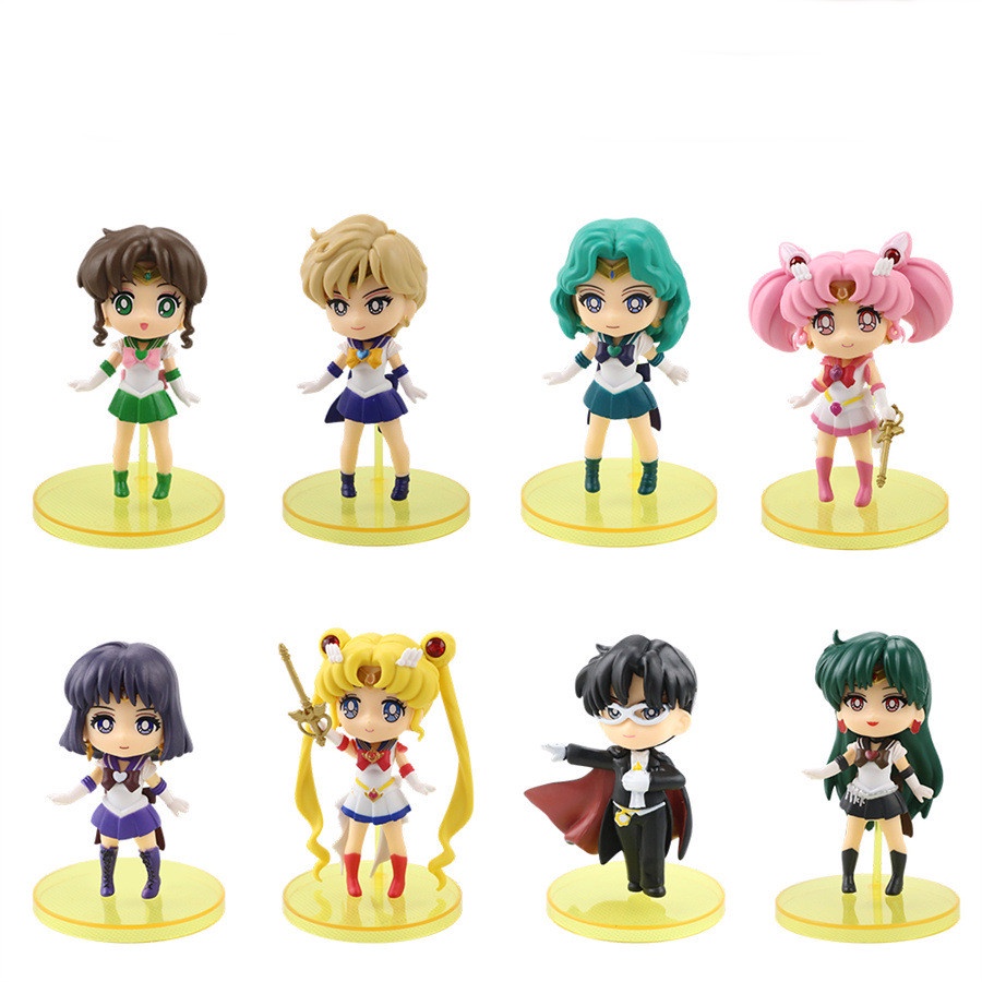 Sailor Moon Q Version Mercury Mars Jupiter Venus Uranus Neptune Pluto ...