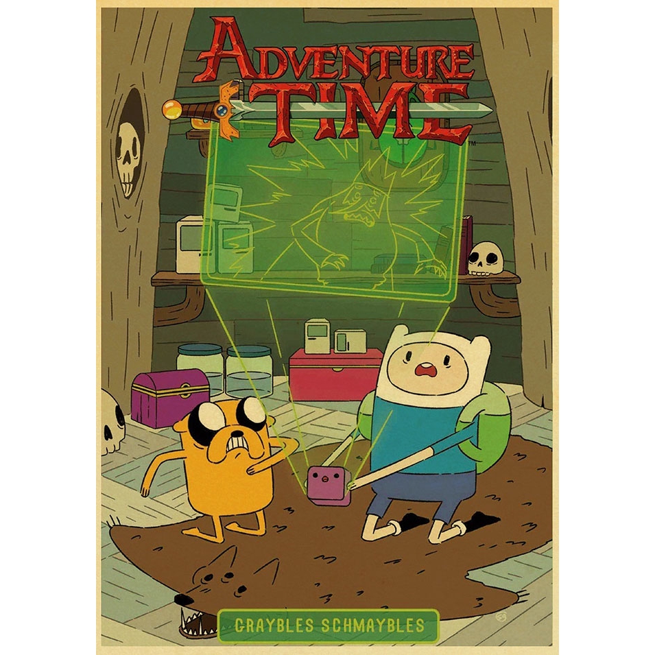 Adventure Time with Finn and Jake Poster Classic Cartoon Movie Retro ...