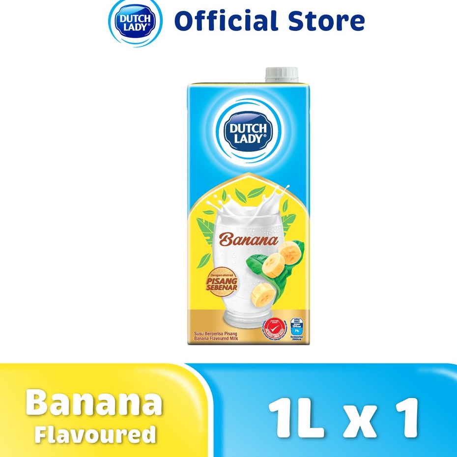Dutch Lady BANANA/FULL CREAM/LOW FAT/KURMA/CHOCOLATE MILK 1 liter Susu ...