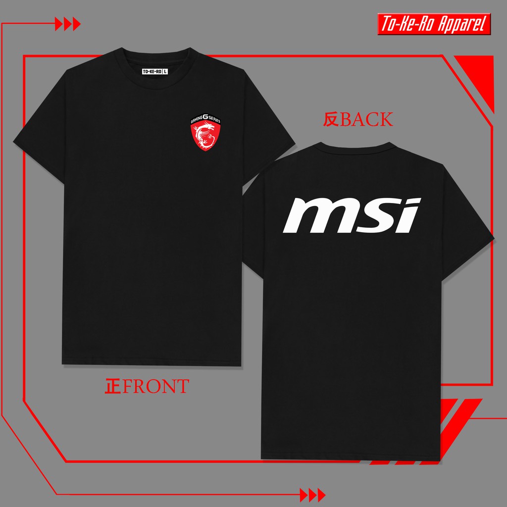 Msi Game / Gaming T-Shirt (Black) | Shopee Malaysia