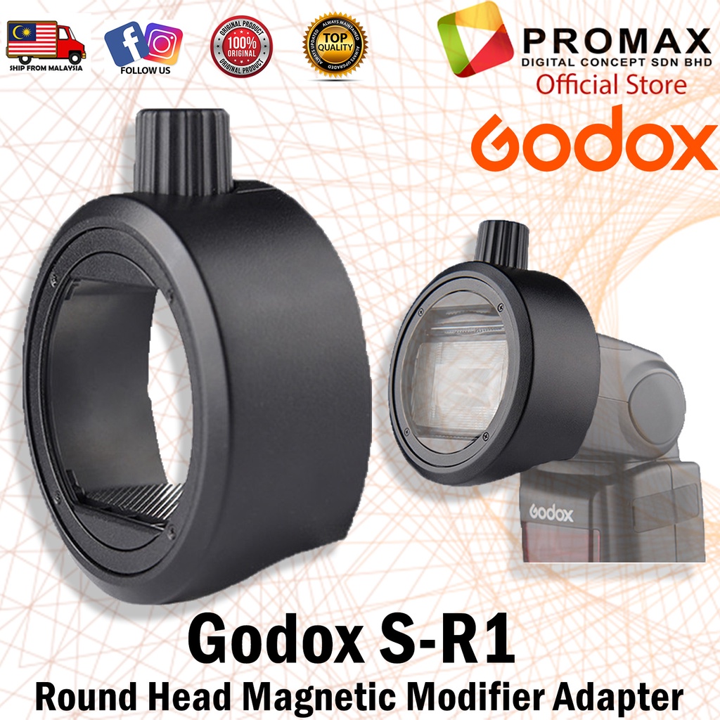 Godox S-R1 Round Head Magnetic Modifier Adapter SR1 S-R1 SR1 100% ...
