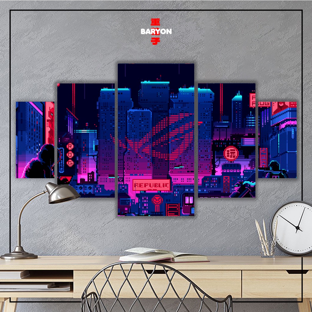 KAYU HIASAN DINDING Baryon ROG Wall Decoration 1 Set Wall Decor Wooden ...