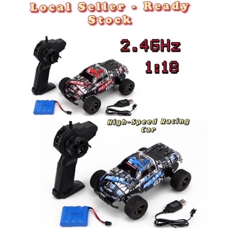 2.4GHz RC Car Remote Control High Speed Racing Car 1:18 RC Car | Shopee ...