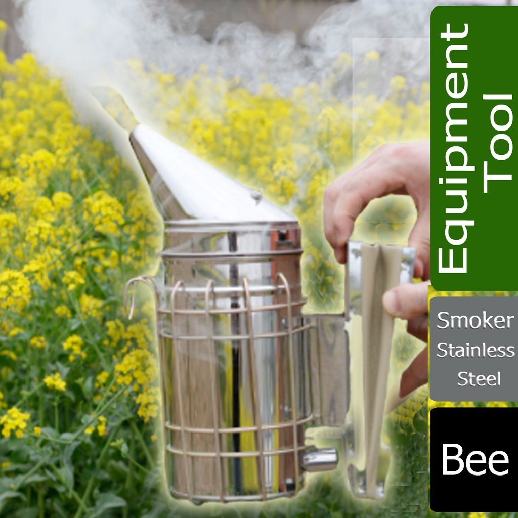 Smoker Stainless Steel Beekeeping Beehive Manual Bee Smoke Transmitter Kit Tool Beehive/ Asap ...