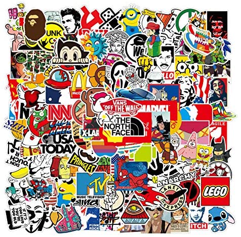 Cool Stickers Decals 106pcs Random Sticker for Skateboard Helmet Laptop ...