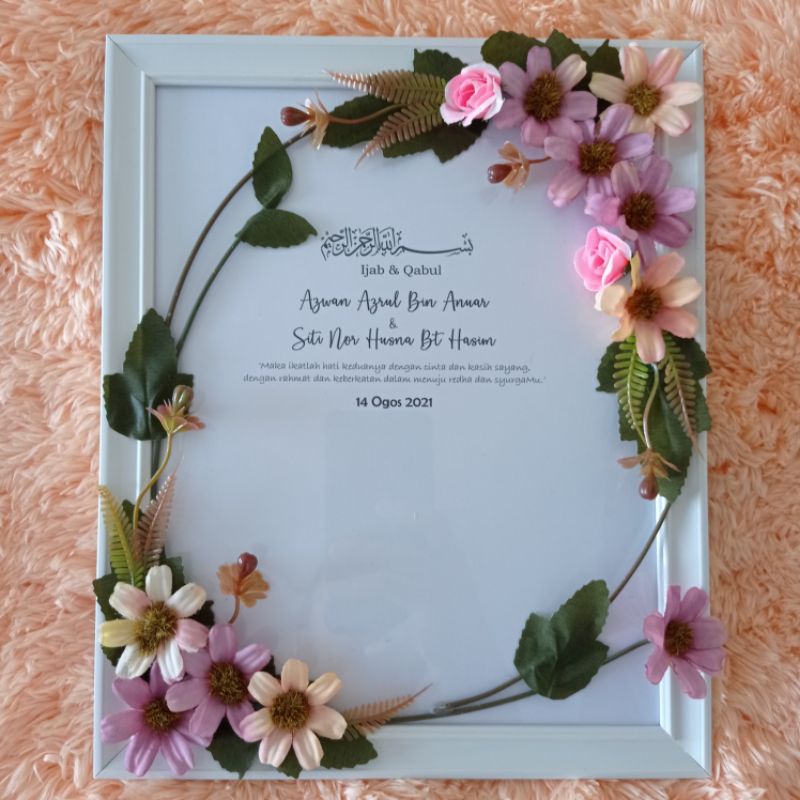 🔥READY STOCK🔥FRAME DUIT HANTARAN MURAH BAJET BUNGA CANTIK KAHWIN MAS ...