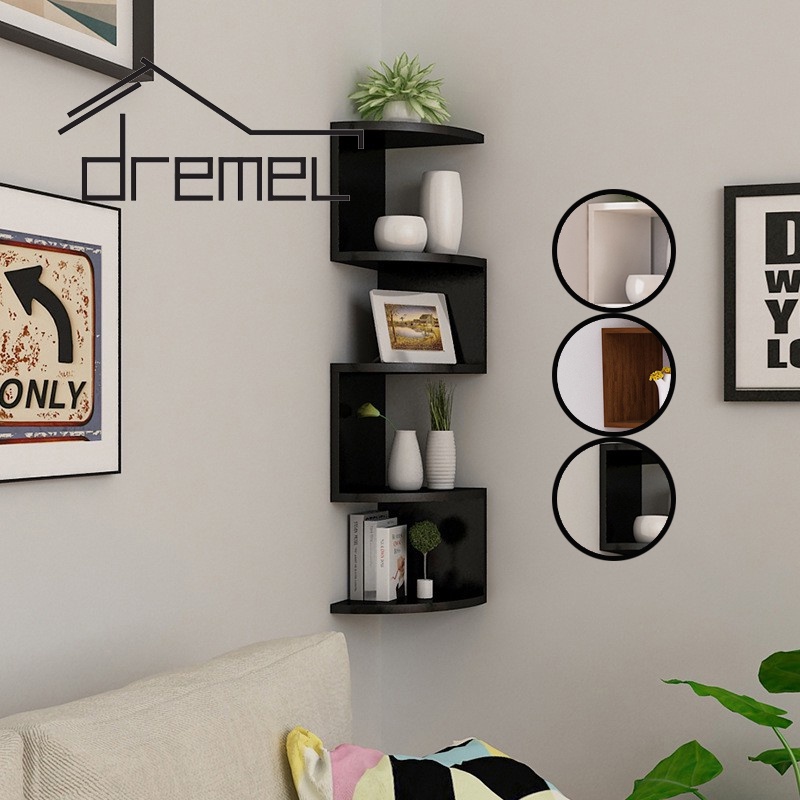 DREMEL Wall Shelf Creative Lattice Shelf Wall Corner Shelf Wall ...