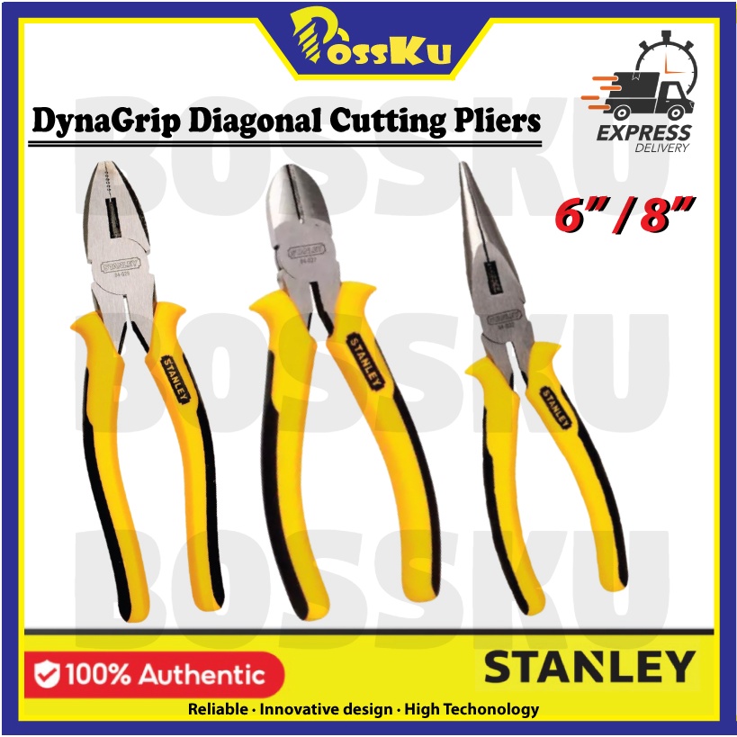 Stanley 6'' /8'' DynaGrip Diagonal Cutting Pliers / Linesman STHT84029 ...