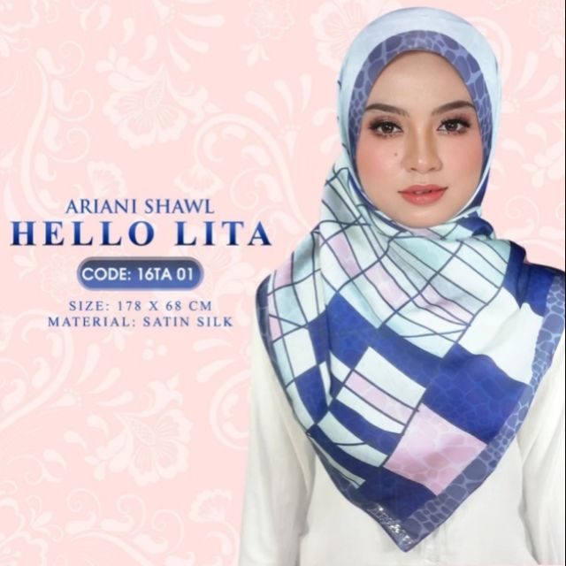 Tudung Ariani Shawl Hello Lita Ariani Inspired | Shopee Malaysia