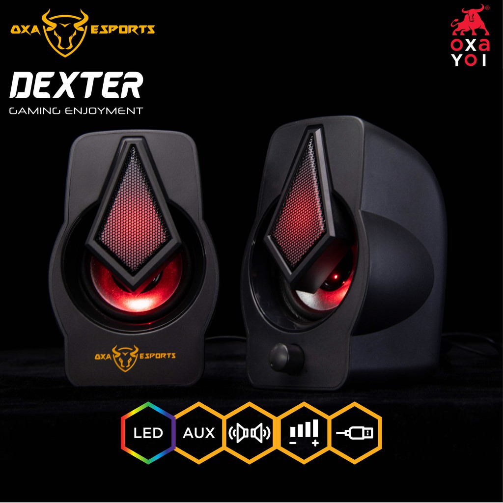 OXA ESPORTS DEXTER GS20 Gaming Speaker with RGB LED Light Powerful Bass ...