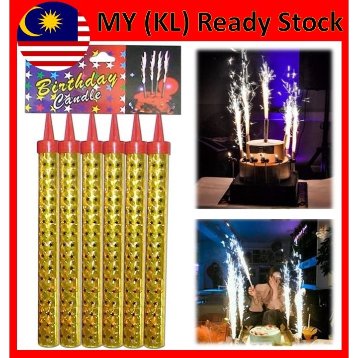 🇲🇾 Fire Sparkling Candle for Birthday Anniversary Lilin Api Firework ...