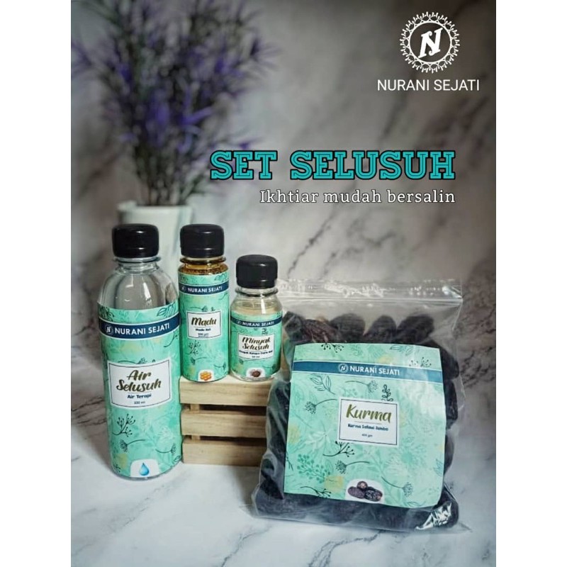 SET SELUSUH IKHTIAR MUDAH BERSALIN (air selusuh, minyak selusuh, madu ...
