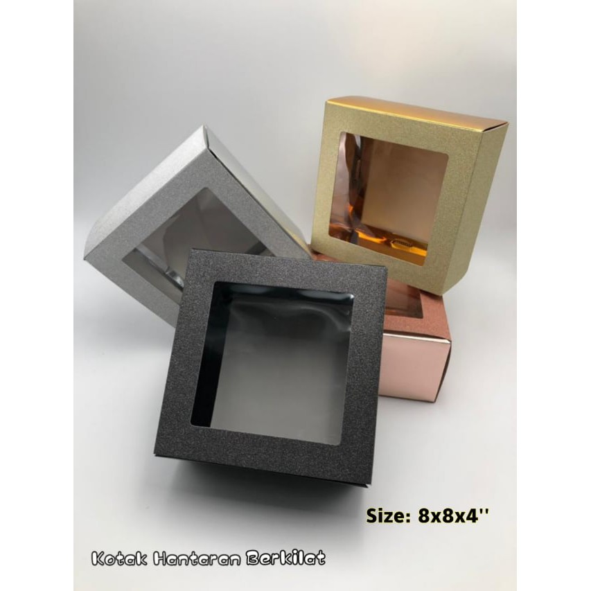 1pc Kotak Hantaran Hadiah Berkilat Petak Square Shining Gift Box ...