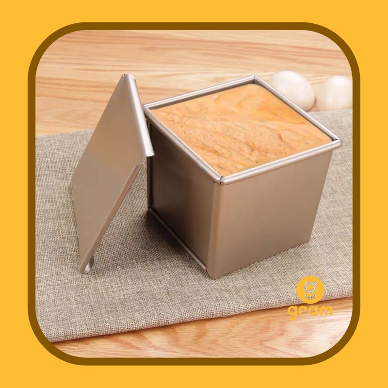 [READY STOCK] MINI NON STICK BREAD TIN WITH COVER 240G (GOLD) | Shopee ...