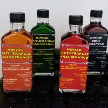 D ROZI MINYAK JERANGAU PANAS BERANGIN HITAM / MERAH / HIJAU / OREN ...