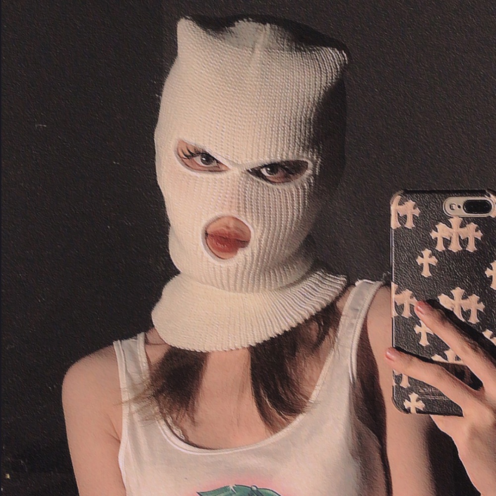 17 Colors Unisex Soft Funny Balaclava Knitted Hats Full Face Cover 3 ...