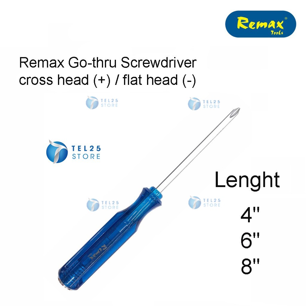 [ 1 UNIT ] Remax Go-thru Screw driver cross head (+) / flat head (-) 4 ...
