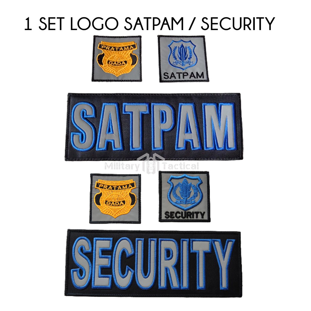 Security LOGO | Satpam LOGO | Embroidered NAME TAG | Computer ...