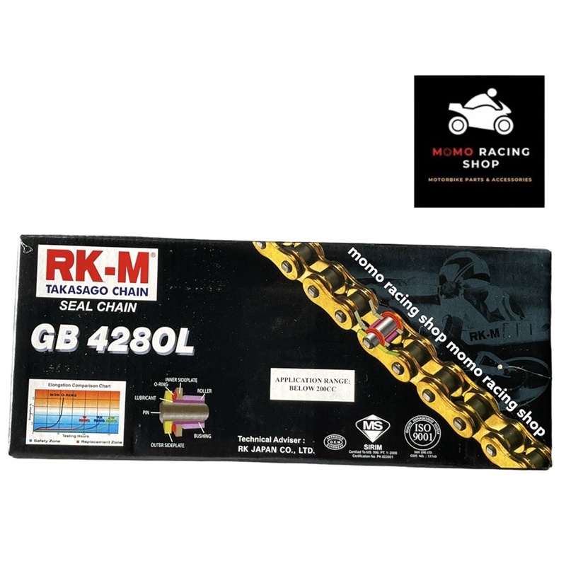 RKM Oring Chain 428 Full Gold GB428OL (Free Chain Cleanser) READY STOCK ...