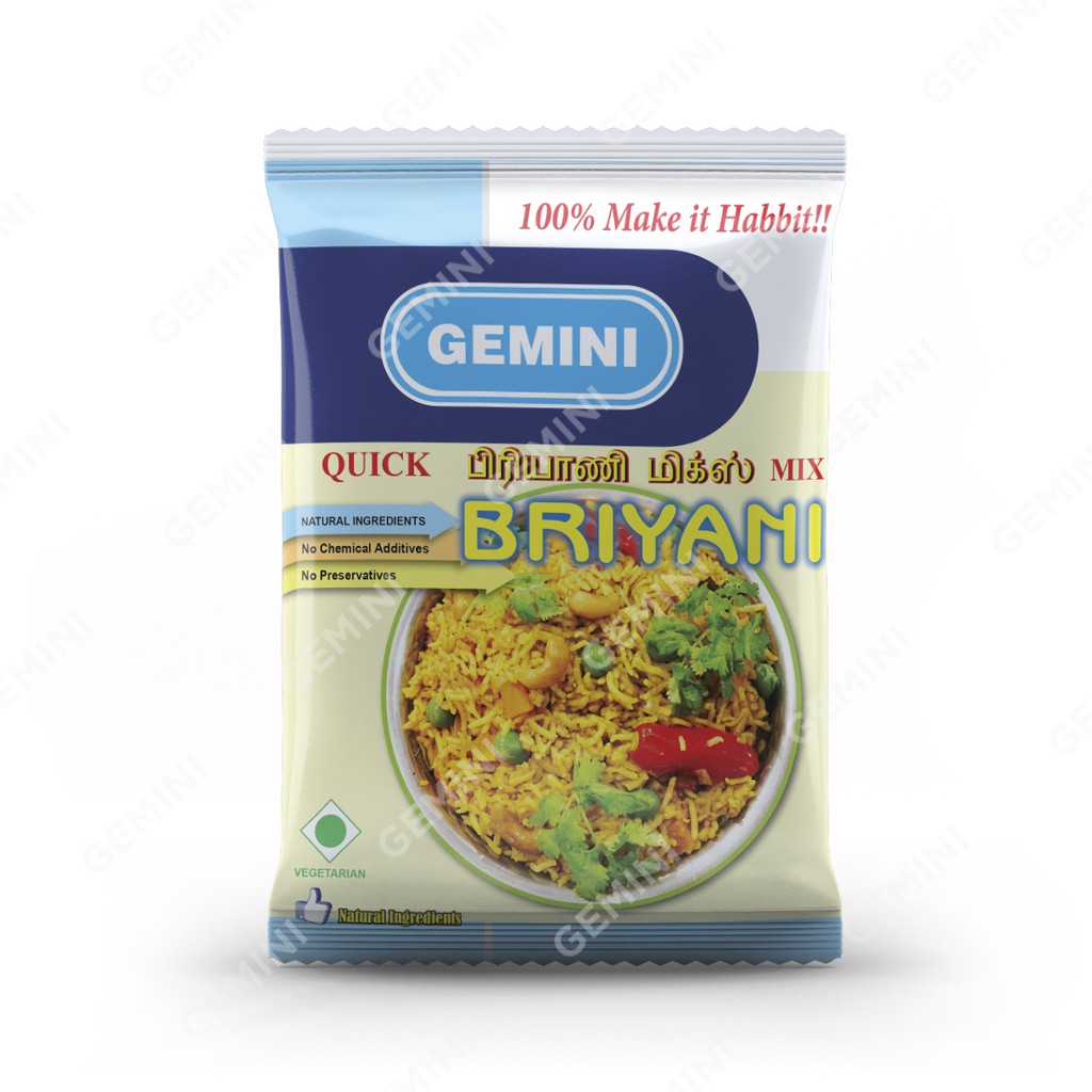 GEMINI BRIYANI MIX / REMPAH BRIYANI 400GM | Shopee Malaysia