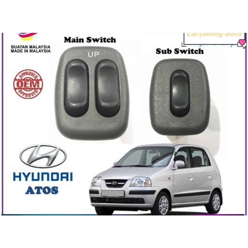 ORIGINAL HYUNDAI ATOS Power Window Switch - Main & Sub Switch | Shopee ...
