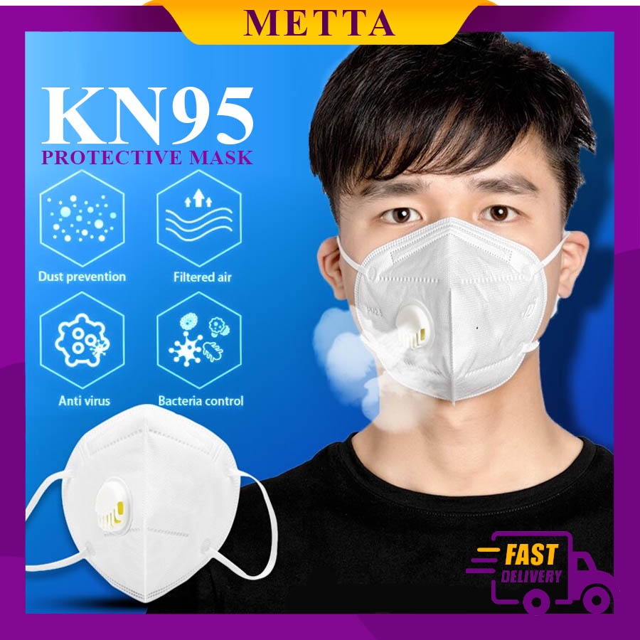 (Ready Stock) KN95 3D Face Mask with Breathable Valve N95 Protection ...