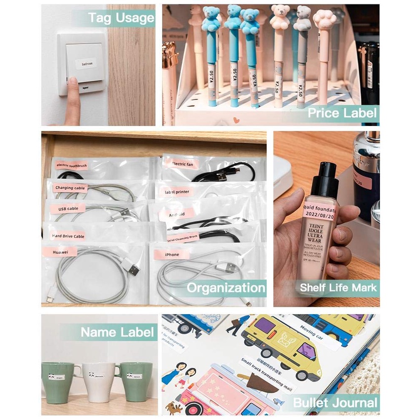 Phomemo D30 Thermal self-Adhesive Label,130 Labels/Roll, Compatible ...