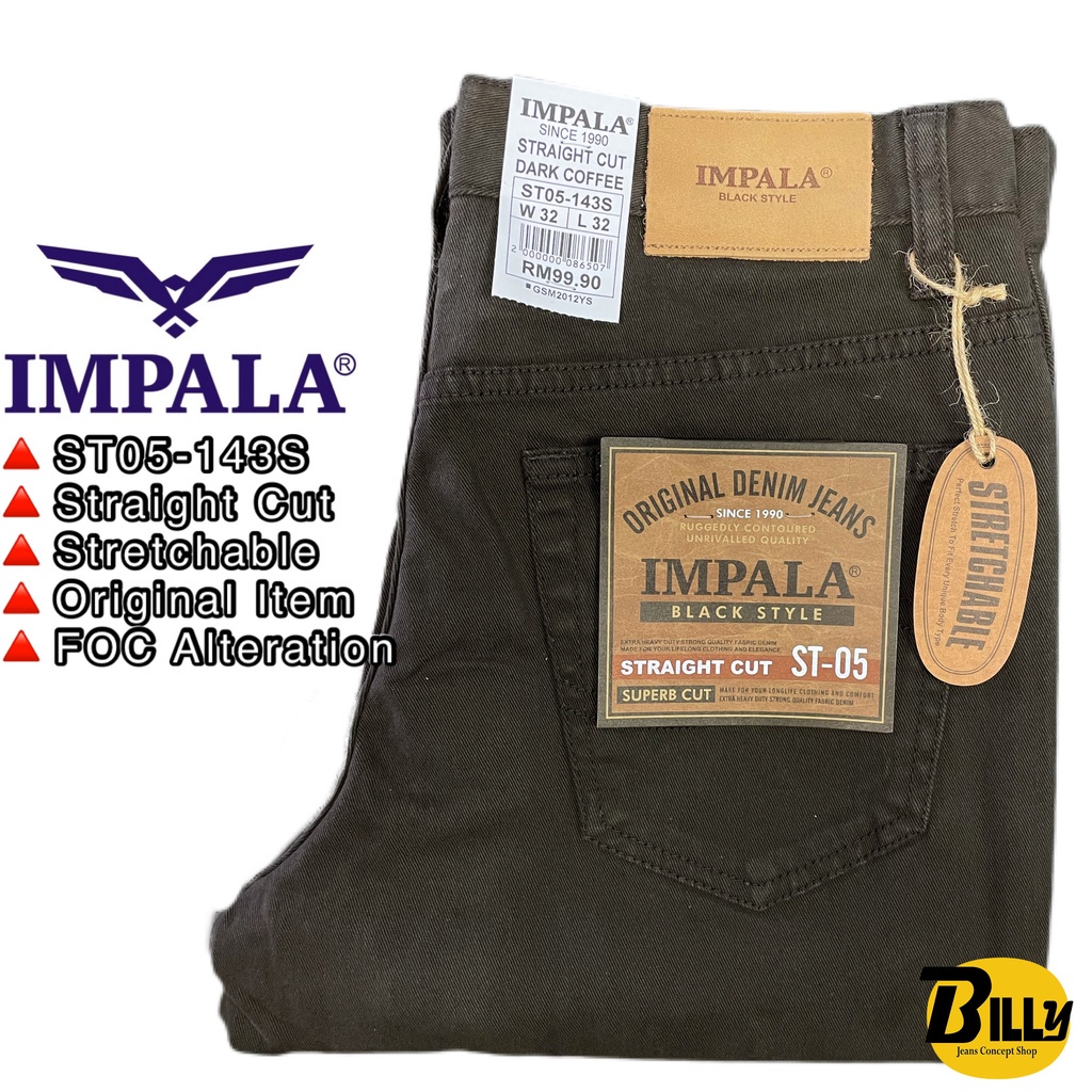 IMPALA Brand Men's Straight Cut Stretchable Cotton Jeans (ST05-143S ...