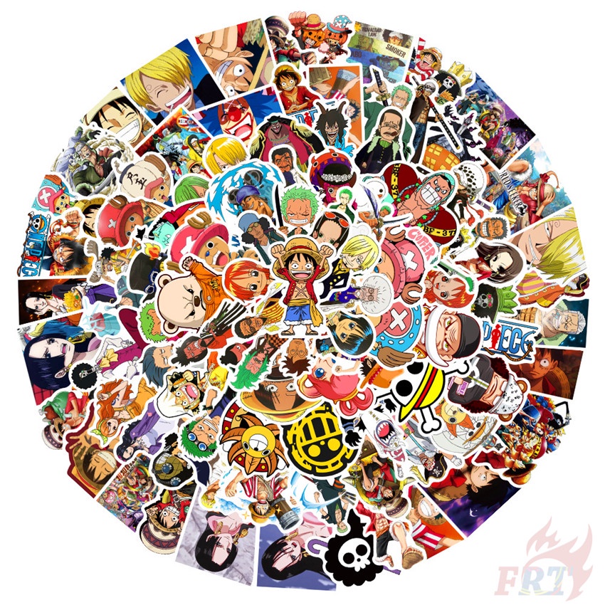 100Pcs/Set One Piece Series A Stickers DIY Fashion Luggage Laptop ...