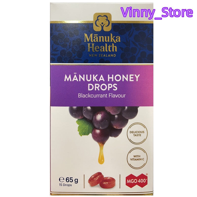 Manuka Health-Manuka Honey Drops Blackcurrant MGO 400+ 15 Drops 65g ...