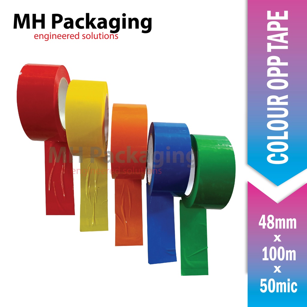 COLOUR OPP TAPE 48MM X 100M X 50MICRON | Shopee Malaysia