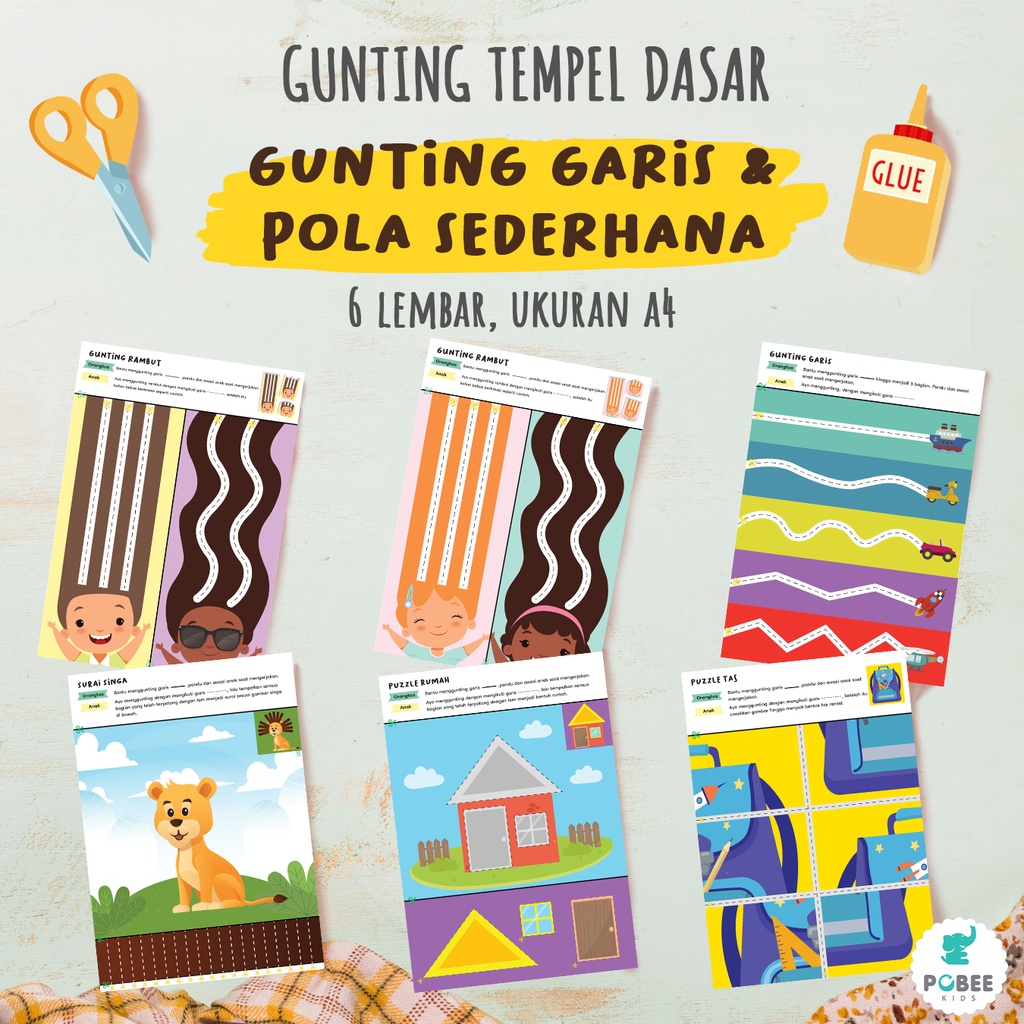 Sticky Scissors Paper Sheet – Level 2 Worksheet | Shopee Malaysia