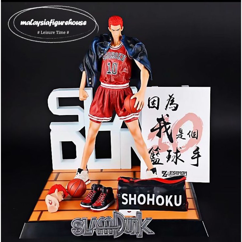 🔥READY STOCK🔥33CM SLAM DUNK SHOHOKU AKAGI HANAMICHI SAKURAGI COPY RESIN ...