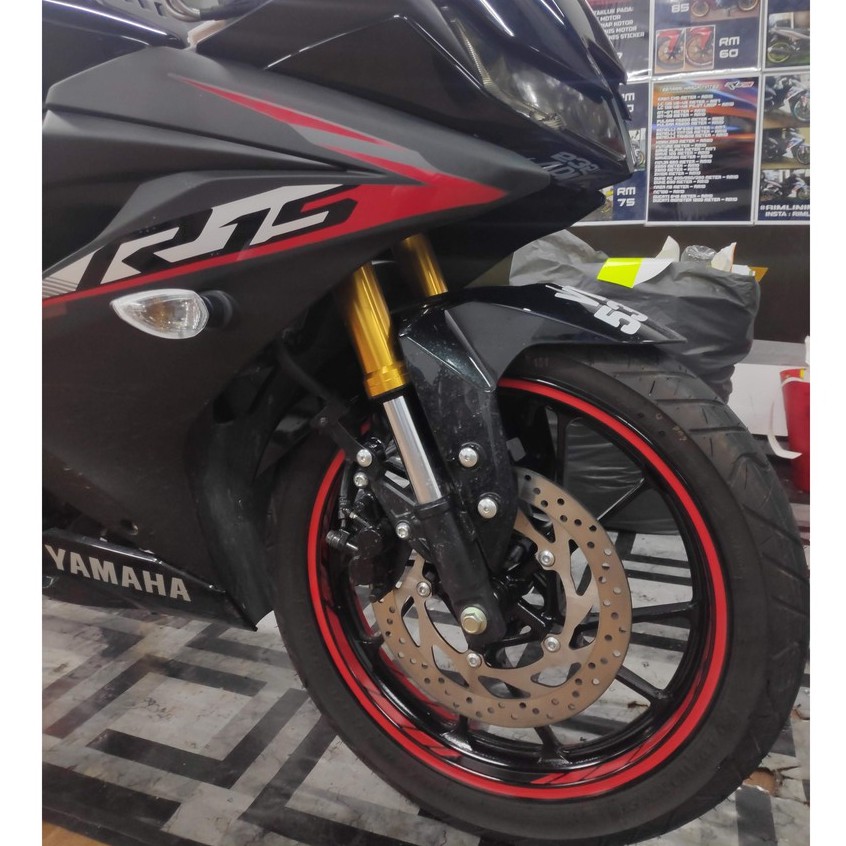 YAMAHA R15 Rim Lining Sticker Merah M-M | Shopee Malaysia