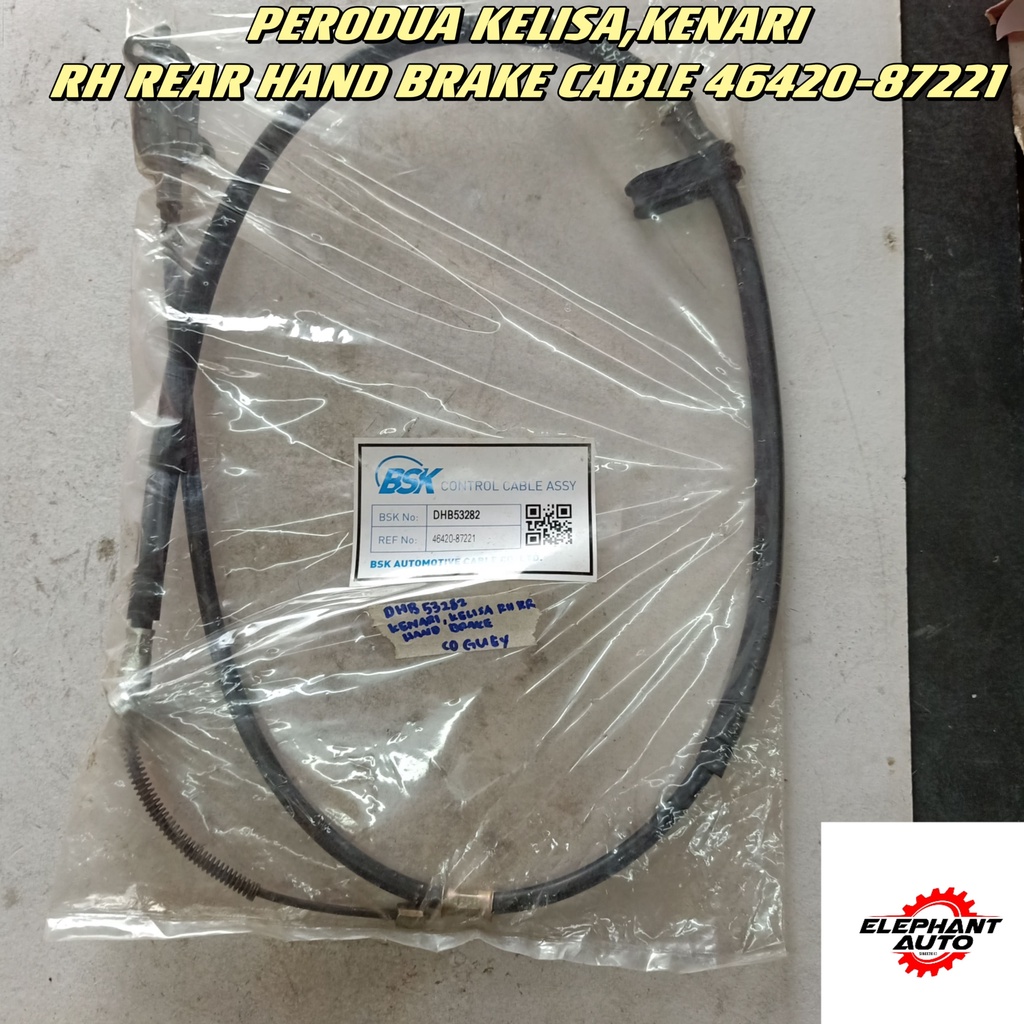PERODUA KELISA,KENARI RH REAR HAND BRAKE CABLE 46420-87221 | Shopee ...
