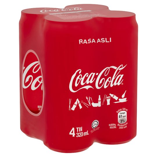 Coca-Cola Rasa Asli 4 x 320ml | Shopee Malaysia