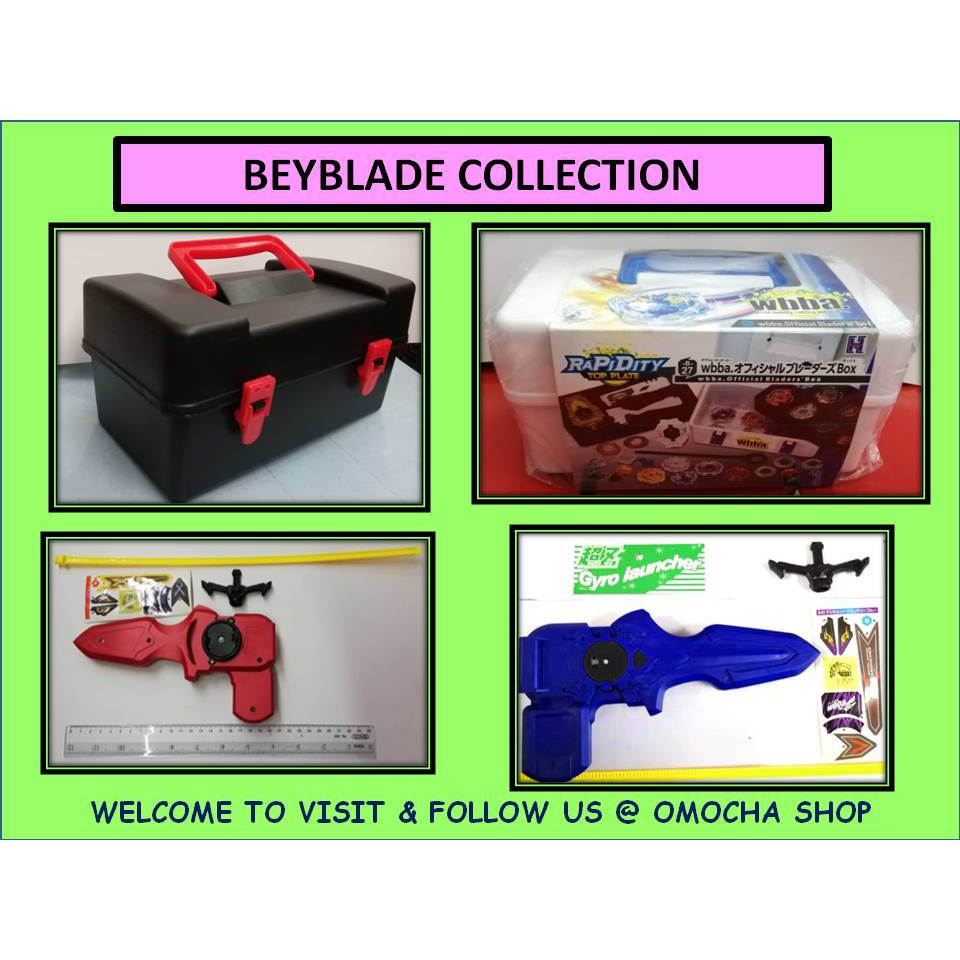 Portable Beyblade Storage Box (with foam) & Launcher (READY STOCK ...