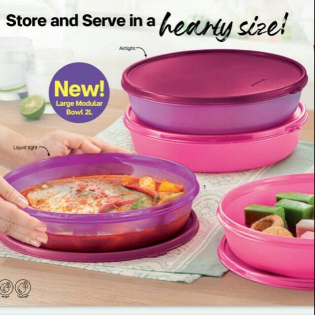 🐰Tupperware Large Modular Bowl (1) 2.0L | Shopee Malaysia