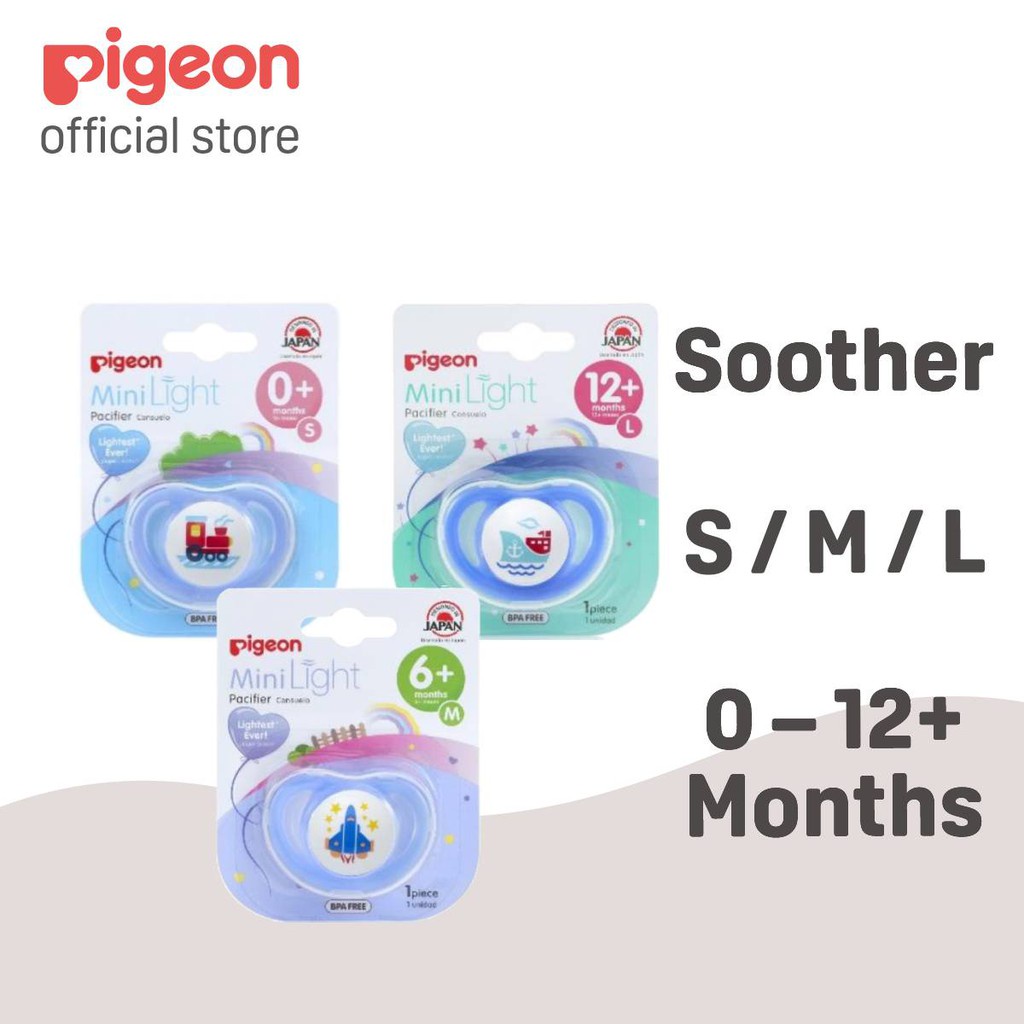 Pigeon Mini Light Pacifier - Boy Series (S/M/L) | Shopee Malaysia