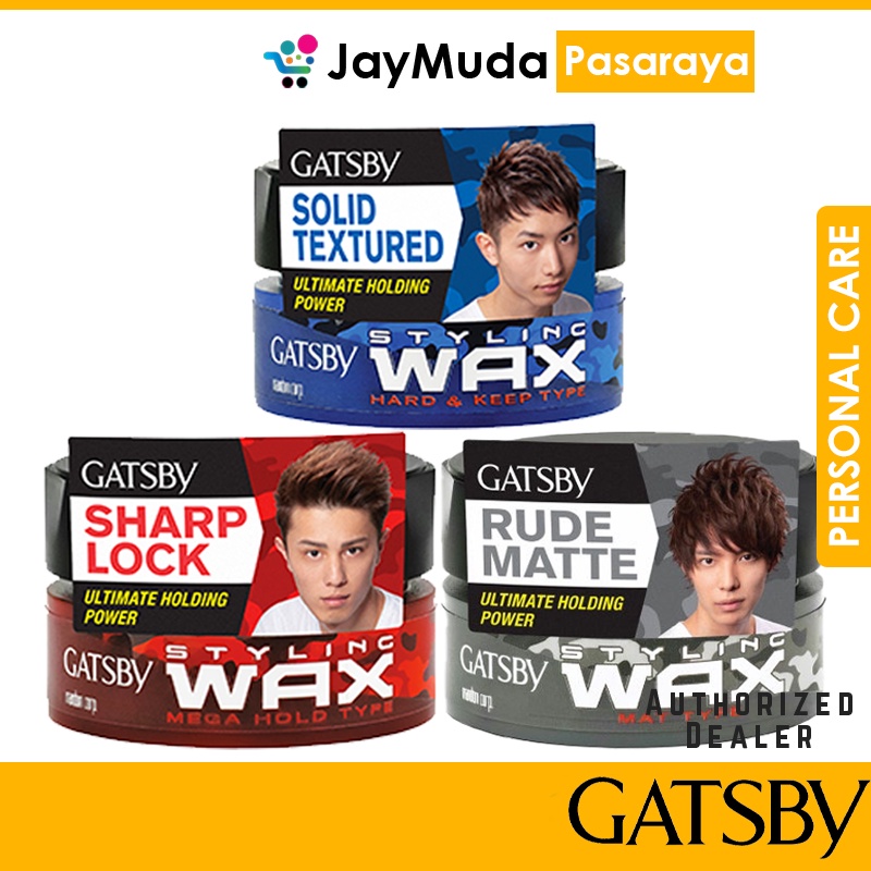 Gatsby Styling Wax 80g Red Sharp Lock Mega Hold Black Rude Matte Mat ...