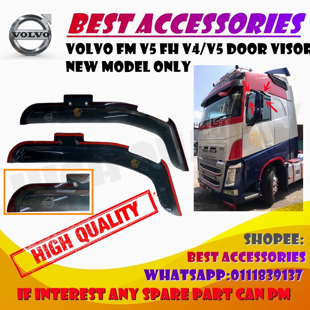 VOLVO FM V5 FH V4/V5 DOOR VISOR NEW MODEL ONLY HIGH QUALITY | Shopee ...