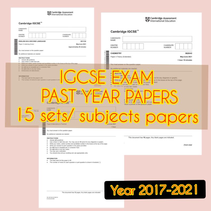 🌈[IGCSE PAST YEAR PAPER] Cambridge IGSCE PAST YEAR PAPER by subjects ...