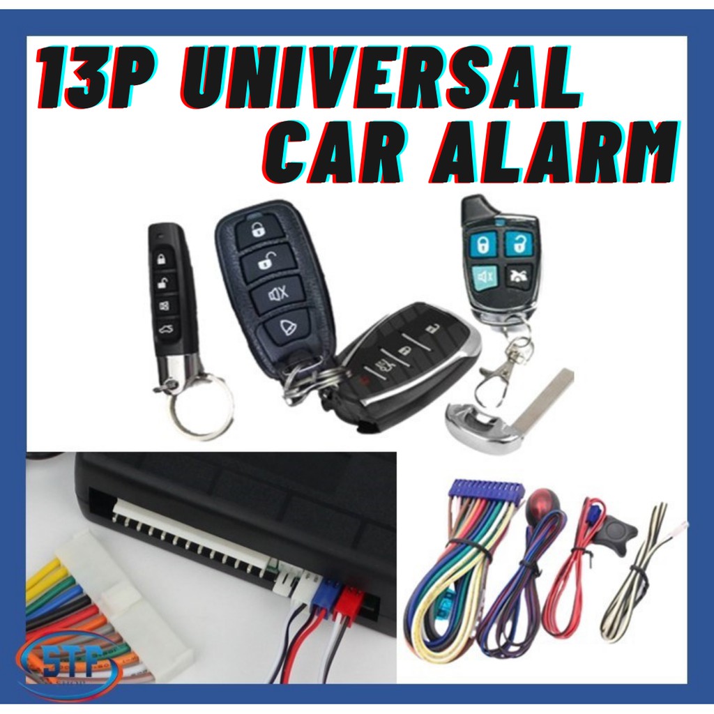 13 Pin Car Alarm /Car Security System Alarm (13 PIN ) For Wira Saga ...