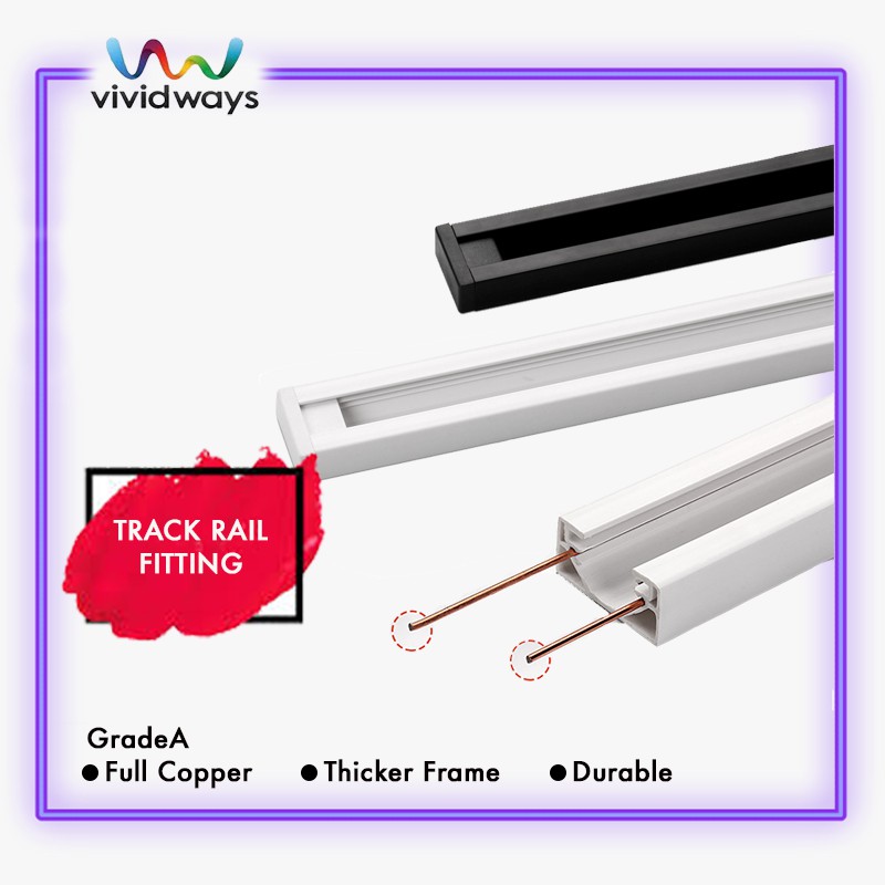 K2 TRACK RAIL FITTING BLACK AND WHITE | Shopee Malaysia