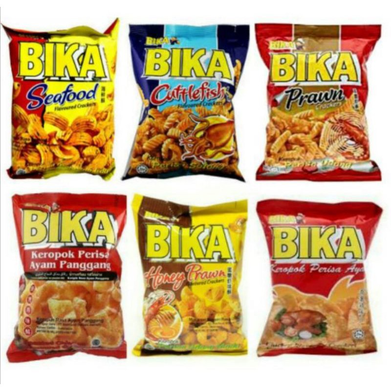 Bika Vegetable, prawn, cuttlefish, honey crab, seafood flavored snacks 60G | Shopee Malaysia