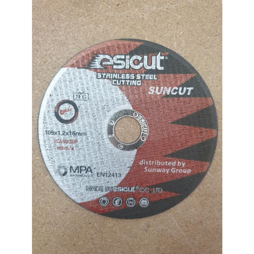 Original ESICUT 4" Stainless Steel Cutting Disc 105mm x 1.2mm x 16mm ...