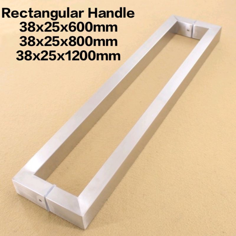 Stainless Rectangular H-Type Handle for Glass Door SUS304 | Shopee Malaysia