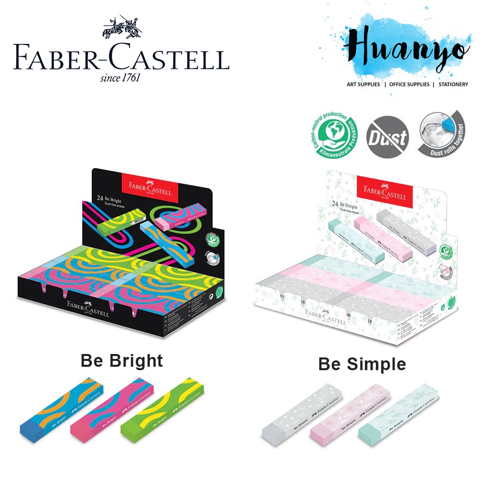 Faber-Castell Be Bright / Be Simple Dust-Free Eraser (Per Pcs) | Shopee Malaysia