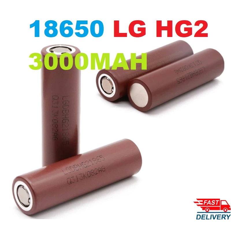 LG HG2 18650 3.7V 3000Mah Capacity Safe & Assured Power battery ...