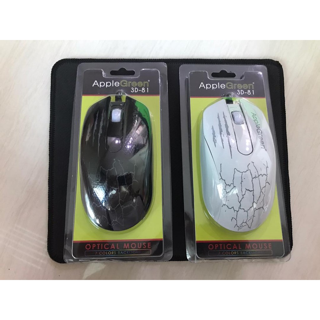 APPLE GREEN GAMING MOUSE 3D-81 With 7 Colors Backlight | Shopee Malaysia